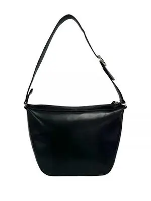 Burberry 20th Century House Check Trimmed Leather Shoulder Bag
