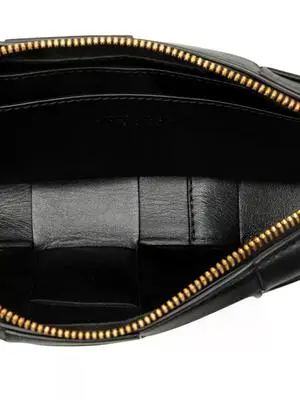 Bottega Veneta Mini Nappa Maxi Intrecciato Cassette Crossbody Bag - Black