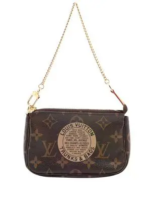 LOUIS VUITTON 2007 Monogram Trunks And Bags Mini Pochette Accessoires Handbag - Brown