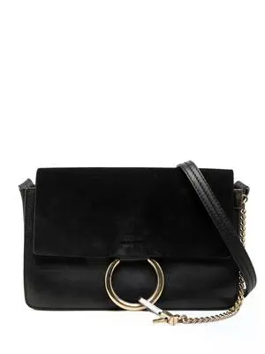 Chloé 2017 Small Suede And Calfskin Faye Crossbody Bag - Black