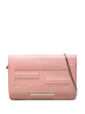 Fendi 2010-2026 Nappa Tube Wallet On Chain Crossbody Bag - Pink