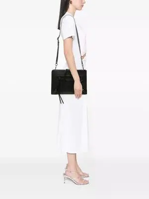 Balenciaga 2020-2021 Grained Calfskin Neo Classic Zip Around Crossbody Bag - Black