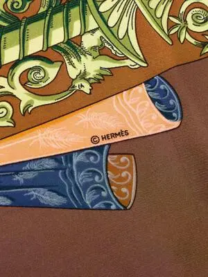 Hermès 20th Century L Atlantide Silk Scarf 90 Scarves - Brown