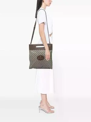 Gucci 2016-2026 Gg Supreme Neo Vintage Soft Tote Satchel - Neutrals