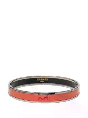 Hermès Caleche Enamel Bracelet - Orange