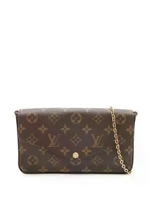 LOUIS VUITTON 2020 Monogram Pochette Felicie Crossbody Bag - Brown