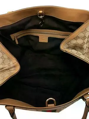 Gucci 2012 Gg Canvas Web Tassel Tote Bag