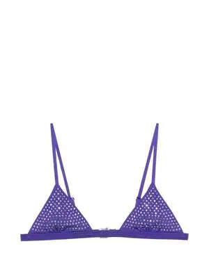 Patrizia Pepe Rhinestone-embellished Triangle Bras - Purple