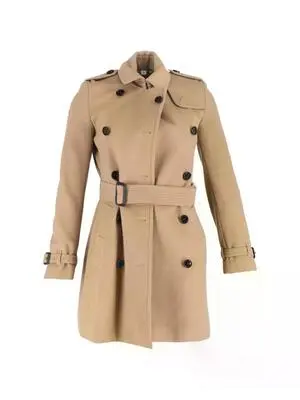 Burberry Double-breasted Belted Wool Peacoat