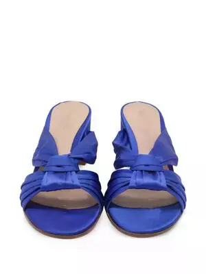 GIANVITO ROSSI Satin Twist Knot Mules