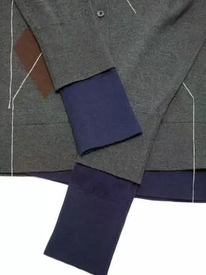 Acne Studios Layered Argyle Intarsia Cardigan