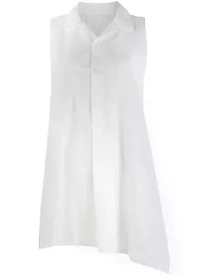 Y’s Sleeveless Asymmetric Shirt - White