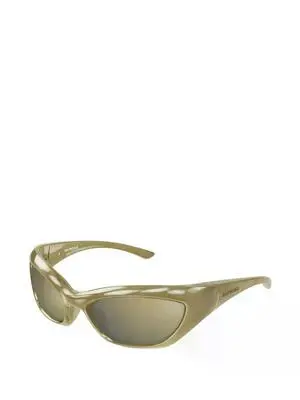 Balenciaga Oval-frame Sunglasses - Neutrals