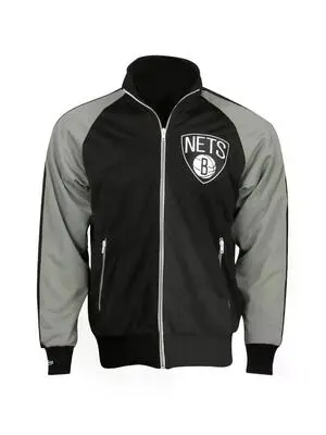 Mitchell & Ness Brooklyn Nets Logo Patch Track Jacket - Black