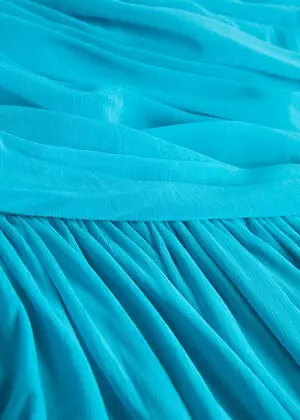 Ronny Kobo Asymmetric Ruched Tissue Jersey Midi Skirt
