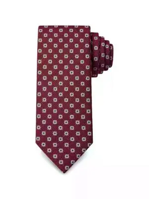 GIERRE MILANO Geometric-pattern Tie - Red