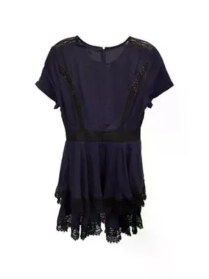Maje Tiered Lace-inset Dress