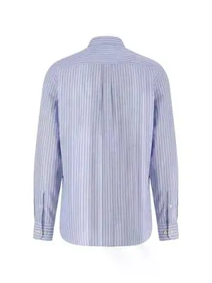 TONYWACK Striped-motif Pointed-collar Shirt - Blue