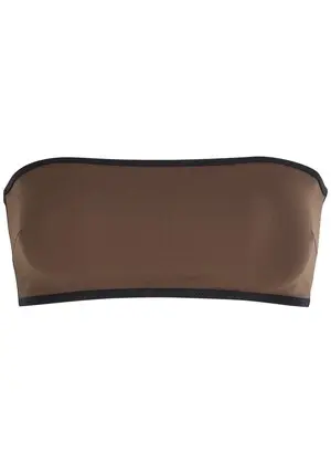 TOTEME Strapless Bikini Top - Brown