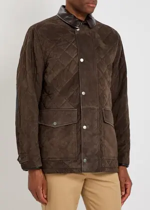 Gant Quilted Suede Jacket