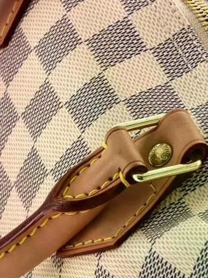 LOUIS VUITTON Speedy Handbag Damier Satchel - White