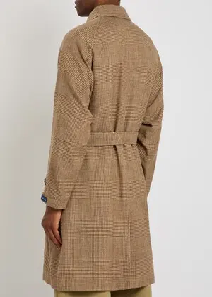 Polo Ralph Lauren Belted Silk And Linen-blend Coat
