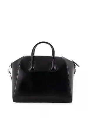 Givenchy Antigona Bag Glazed Leather Medium Satchel - Black