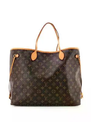 LOUIS VUITTON Neverfull Monogram Canvas Gm Tote Bag - Brown