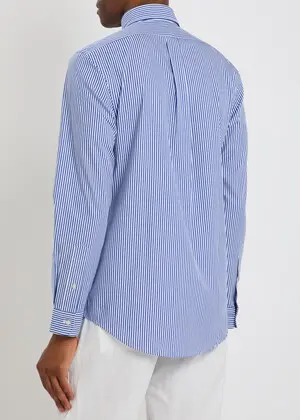 Polo Ralph Lauren Striped Stretch-cotton Shirt - Light Blue