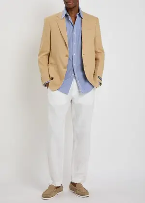 Polo Ralph Lauren Striped Stretch-cotton Shirt - Light Blue