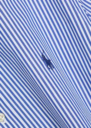 Polo Ralph Lauren Striped Stretch-cotton Shirt - Light Blue
