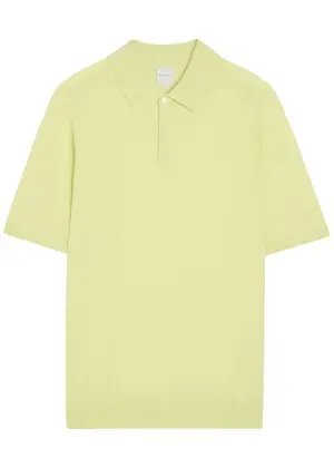 Paul Smith Logo-embroidered Merino Wool Polo Shirt - Yellow