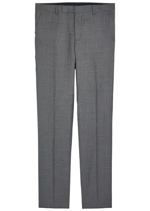 Paul Smith Tailored Slim Tapered-leg Wool Trousers - Grey