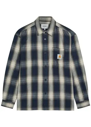 Carhartt Work In Progress Plaid Logo-appliqué Woven Shirt