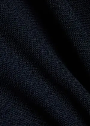 Paul Smith Half-zip Waffle Wool-blend Jumper - Navy