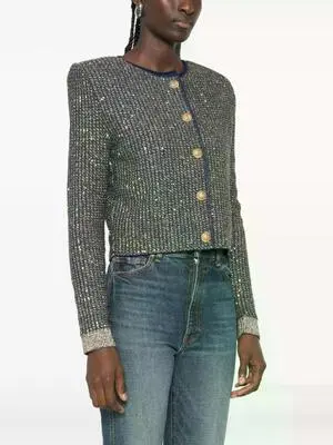 Balmain Glittered Tweed Cardigan