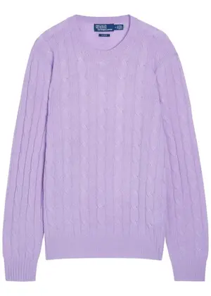 Polo Ralph Lauren Cable-knit Cashmere Jumper - Purple