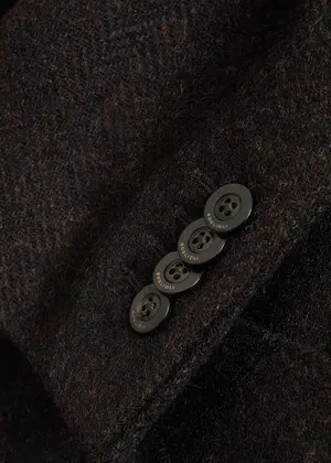 Boglioli Herringbone Double-breasted Wool Blazer