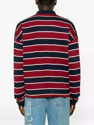 Rhude Striped Long-sleeve Polo Shirt - Red