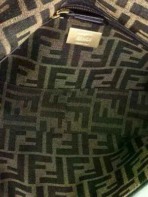 Fendi Baguette Nm Bag Zucca Canvas Medium Shoulder Bag
