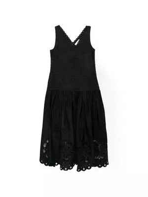 Sea Gardener Midi Dress - Black