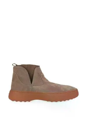 TOD'S Suede Slip-on Boots - Brown