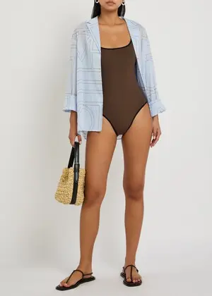 TOTEME Contrast-trim Swimsuit