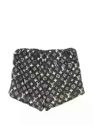 LOUIS VUITTON Monogram Print Elasticated Waistband Shorts