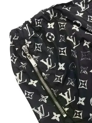 LOUIS VUITTON Monogram Print Elasticated Waistband Shorts