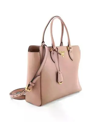 Prada Convertible Saffiano With Soft Calf Medium Tote Bag