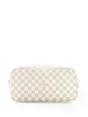 LOUIS VUITTON Neverfull Nm Damier Mm Tote Bag - White