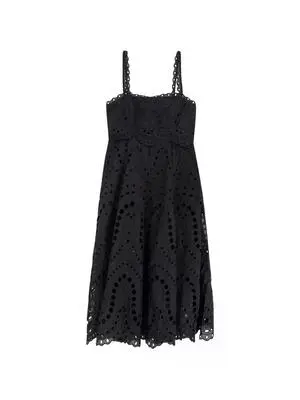 Charo Ruiz Ibiza Glimmer Broderie-anglaise Midi Dress - Black