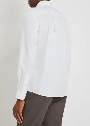 BOSS Roan Logo-embroidered Cotton-poplin Shirt