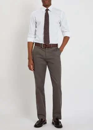 BOSS Roan Logo-embroidered Cotton-poplin Shirt